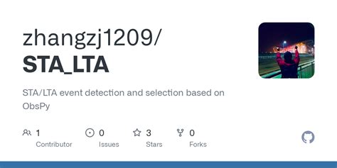 github zhangzj1209 sta lta sta lta event detection and selection based on obspy
