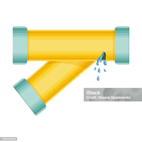누출이있는 파이프 파손 파이프 라인 파열 수도꼭지 떨어지기 물 공급 문제 파이프 파손 흰색 배경에 격리된 바람 그림 0명에 대한 스톡 벡터 아트 및 기타 이미지 Istock