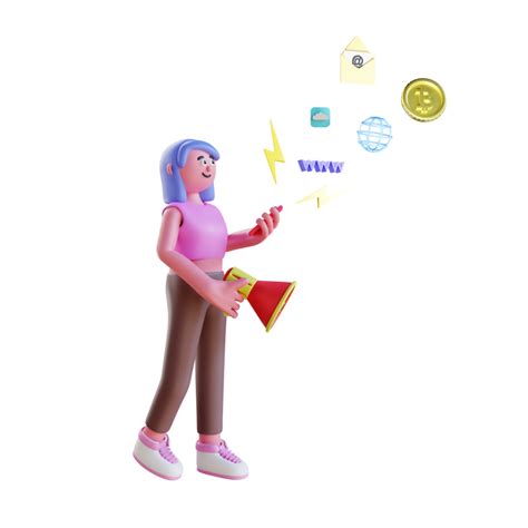 3d Character Person Doing Digital Marketing 11665513 Png