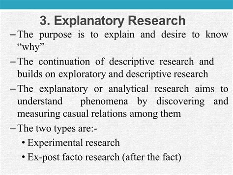 Explanatory Descriptive And Exploratory Research Pptx