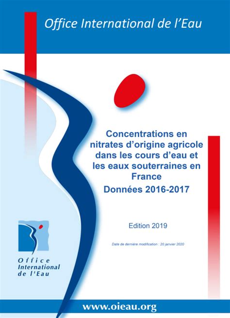 Concentrations En Nitrates Dorigine Agricole Dans Les Cours Deau Et Les Eaux Souterraines En