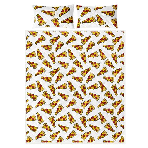 Pizza Quilt Pizza Quilt Sets Pizza Quilt Bed Sets Pizza Etsy