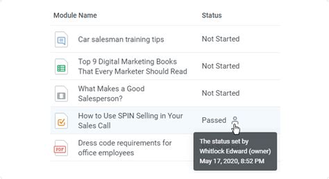 Editing A Module S Status