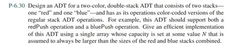Solved P 630 Design An Adt For A Two Color Double Stack