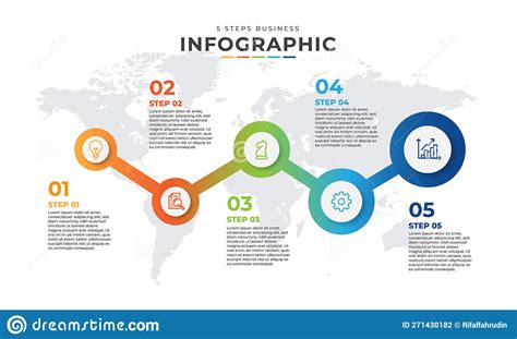Editable Infographic Design 5 Steps Business Infographic Process Or
