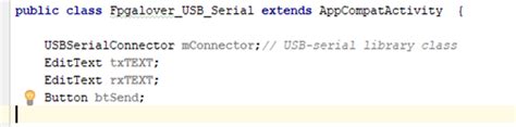 Coding USB Serial Using Android Studio FPGA Lover