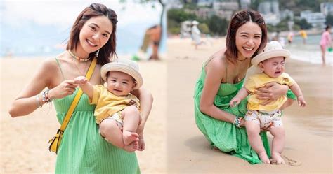 倪晨曦帶兒子沙灘度周末 半歲virgil海邊踩沙驚到喊 1408 20210425 Showbiz 明報 Our Lifestyle