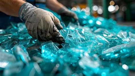 Premium Photo Organizing A Glass Recycling Workshop Sorting Broken Glass By Color With Safety