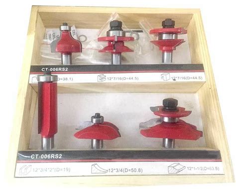 Набор фрез по дереву комбинированных 6 шт Строительный инструмент