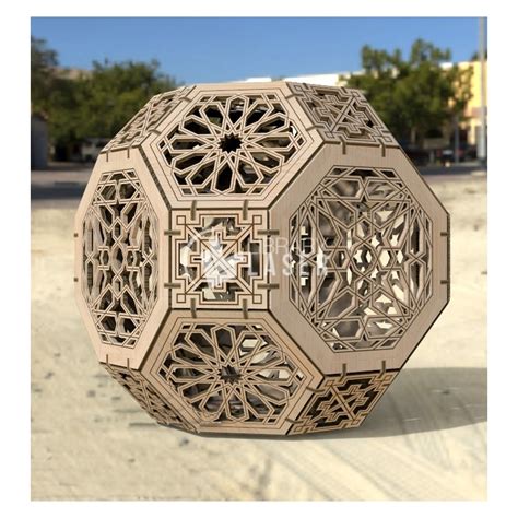 Geometric Cube Design Case For Laser Cutting