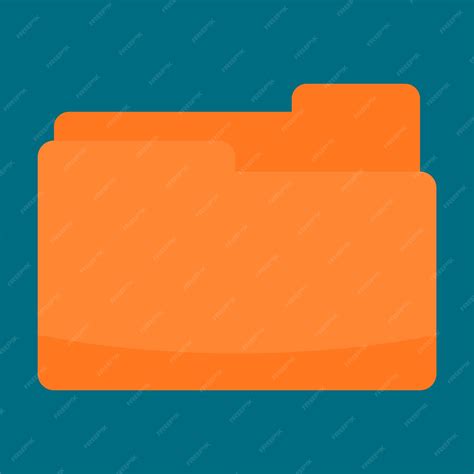 Premium Vector Orange Folder Icon Flat Illustration Of Orange Folder Vector Icon For Web Design