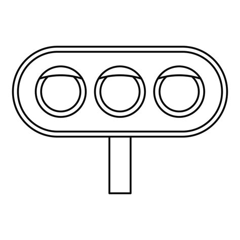 Horizontal Traffic Lights Icon Outline Style 14527493 Vector Art At Vecteezy