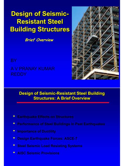 Aisc Design Of Seismic Resistant Steel Building Brief Overview 2006 Pdf Buckling Beam