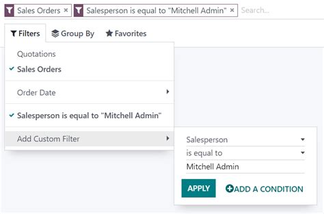 Search And Filter Records — Odoo 160 Documentation