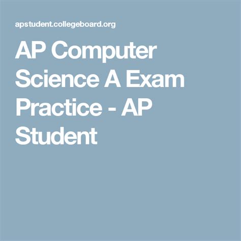 AP Computer Science A Exam Practice AP Student