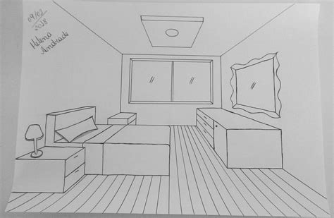 How To Draw A Simple Bedroom In One Point Perspective Artofit