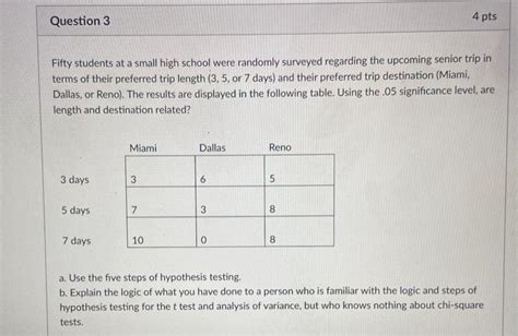 Solved Question 3 4 Pts Fifty Babes At A Small High Chegg Com