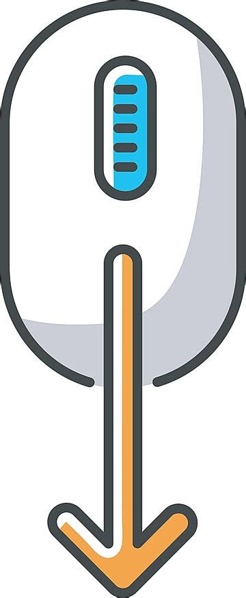 White Mouse Arrow For Webpage Scrolling Mouse Button Flat Vector Mouse Button Flat Png And