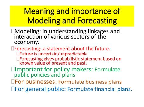 Ppt Macroeconomic Modeling And Forecasting Powerpoint Presentation