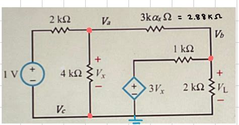 Solved Solve For Va Vb And Vc Using The General Nodal