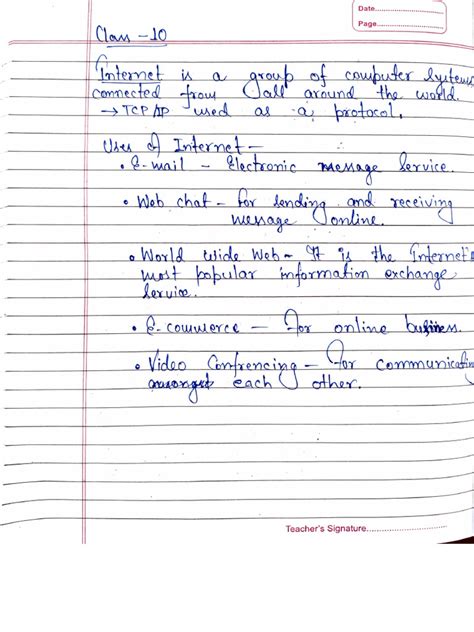 Handwritten Notes Class 10 Pdf