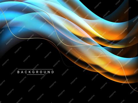 Premium Vector Abstract Smooth Stylish Colorful Wave Design Background