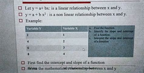 Let Y A B X Is A Linear Relationship Between StudyX