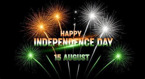 Indian Independence Day Celebration 15 August With Colorful Fireworks