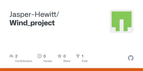 Github Jasper Hewitt Wind Project