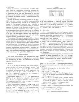 Construction And Encoding Algorithm For Maximum Run Length Limited