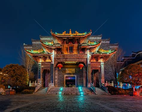 湖北武汉汉口里标志性建筑夜景高清图片下载 正版图片500846729 摄图网