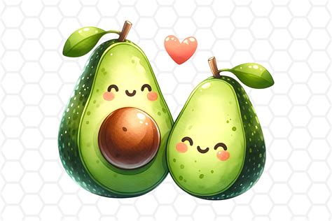 Avocado Clipart Cute