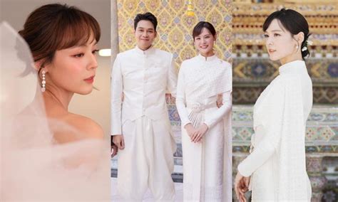 แพทตี้ อังศุมาลิน ในชุดแต่งงานแบบไทย ชุดเดียวแต่สวยเอาอยู่