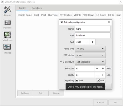 Gpredict Record Control Gpredict Libre Space Community