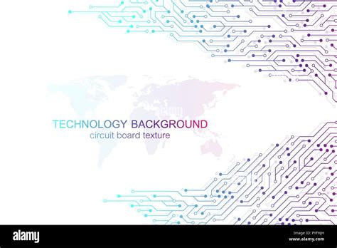 Computer Motherboard Vector Background With Circuit Board Electronic