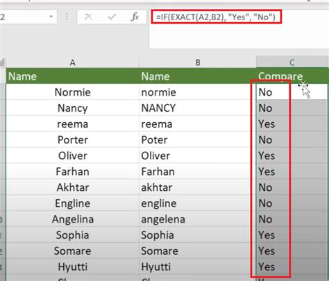 Compare Text In Excel Exceltutorial