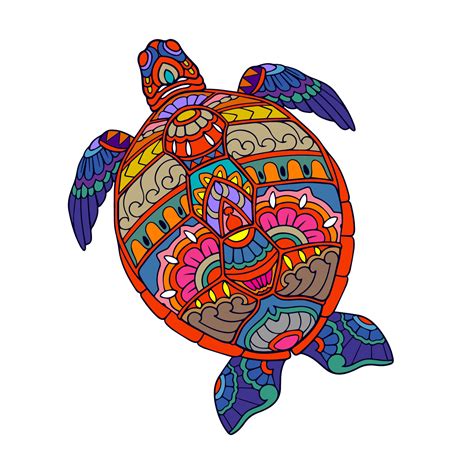 Colorful Turtle Mandala Arts Isolated On White Background 14572093 Vector Art At Vecteezy