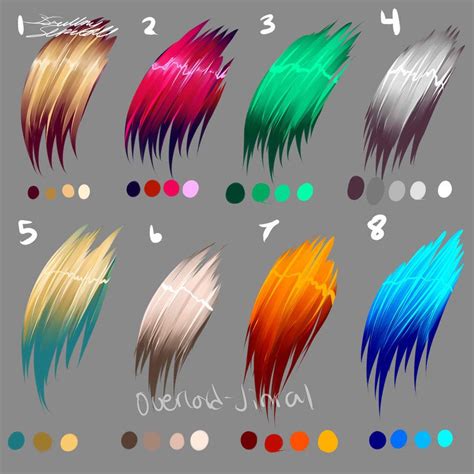 Hair Colors By Overlord Jinral On Deviantart Anime Hair Color How To