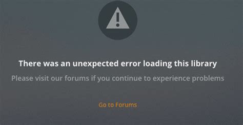 Plex There Was An Unexpected Error Loading This Library Technipages
