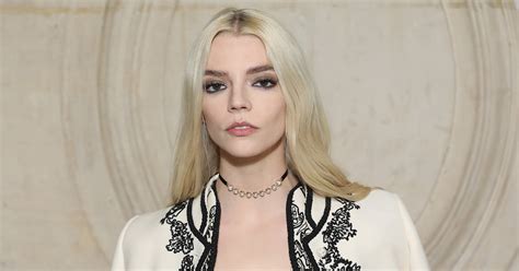 Anya Taylor Joys Dior Corset At Paris Fashion Week Popsugar Fashion