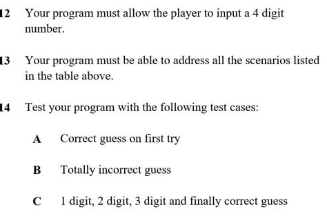 Solved Rnrn2 Your Program Must Allow The Player To Input