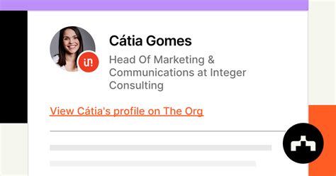 Cátia Gomes Head Of Marketing And Communications At Integer Consulting