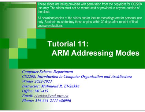 Tutorial 11 Arm Addressing Modes Tutorial 11 Arm Addressing Modes