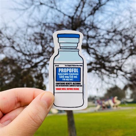 Propofol Bottle Vinyl Sticker Nursing Vinyl Sticker Nursing Etsy