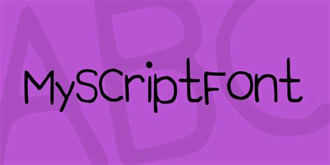 Myscriptfont Font · 1001 Fonts