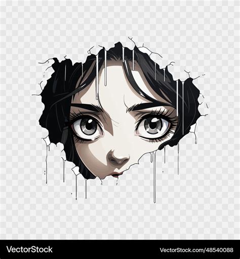 Manga Anime Girl Eyes Royalty Free Vector Image