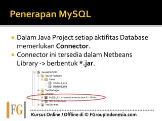 Modul Kelas Programming Java Mysql SQLite PPTX