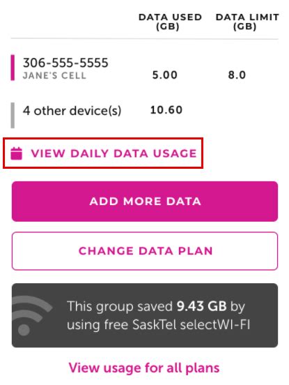 Personal Viewing Real Time Data Usage For Groups And Devices In Mysasktel Support Sasktel