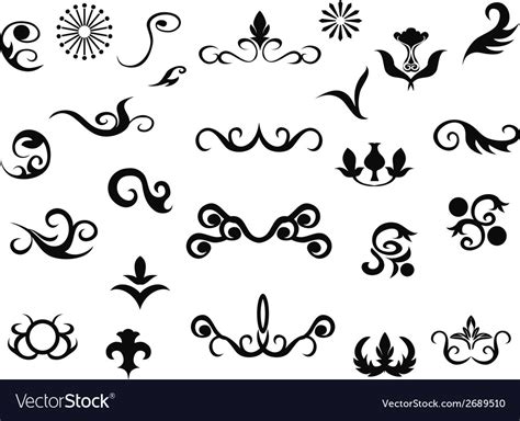 Ornamental Design Elements Royalty Free Vector Image
