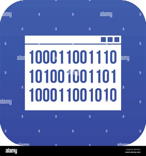 Binary Code Icon Digital Blue Stock Vector Image And Art Alamy